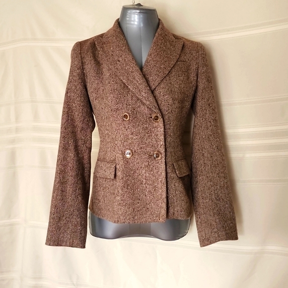 Talbots | Jackets & Coats | Talbots Wool Herringbone Double Breasted ...